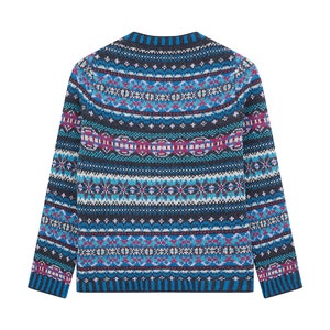 Fairisle Westray Cardigan by Eribe in Midnight Colour 100% Shetland ...