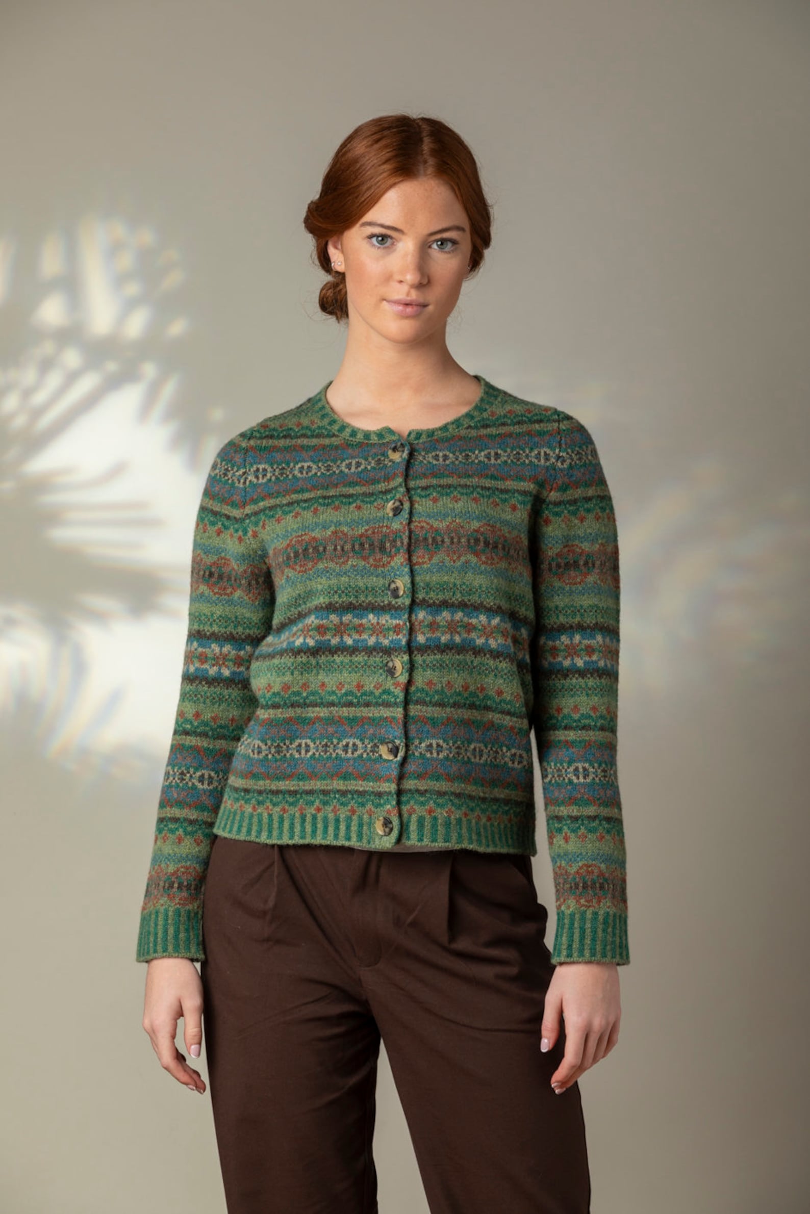 Fairisle Westray Cardigan by Eribe in Dunvegan Colour 100% Shetland ...