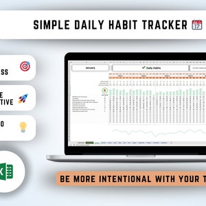Simple Daily Habit Tracker With Checkboxes Set Custom Daily Habits and ...