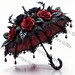 10+ Gothic Umbrella With Blood Red Roses Clipart, Goth Gothcore Emo ...