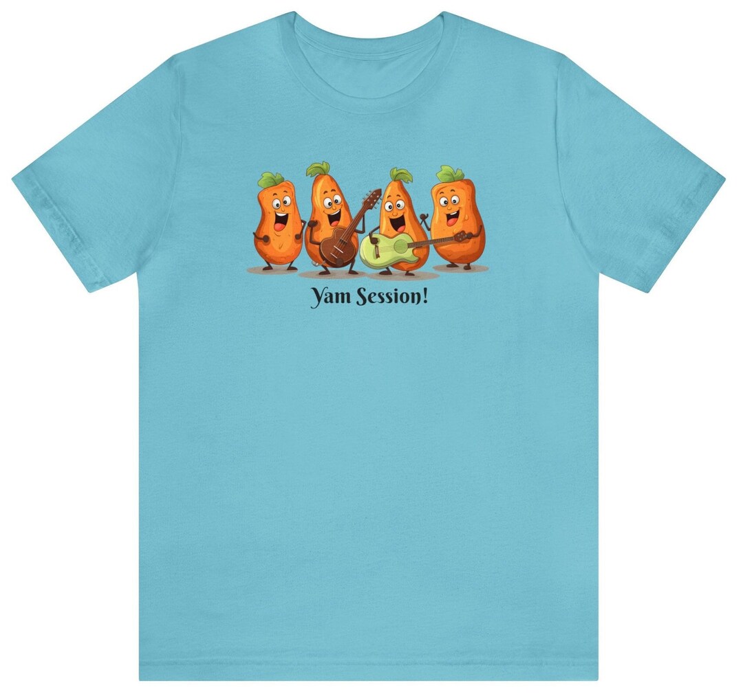 Yam Session Graphic T-shirt, Hilarious for Kids and Adults, Perfect for Music Players or Fans of ...