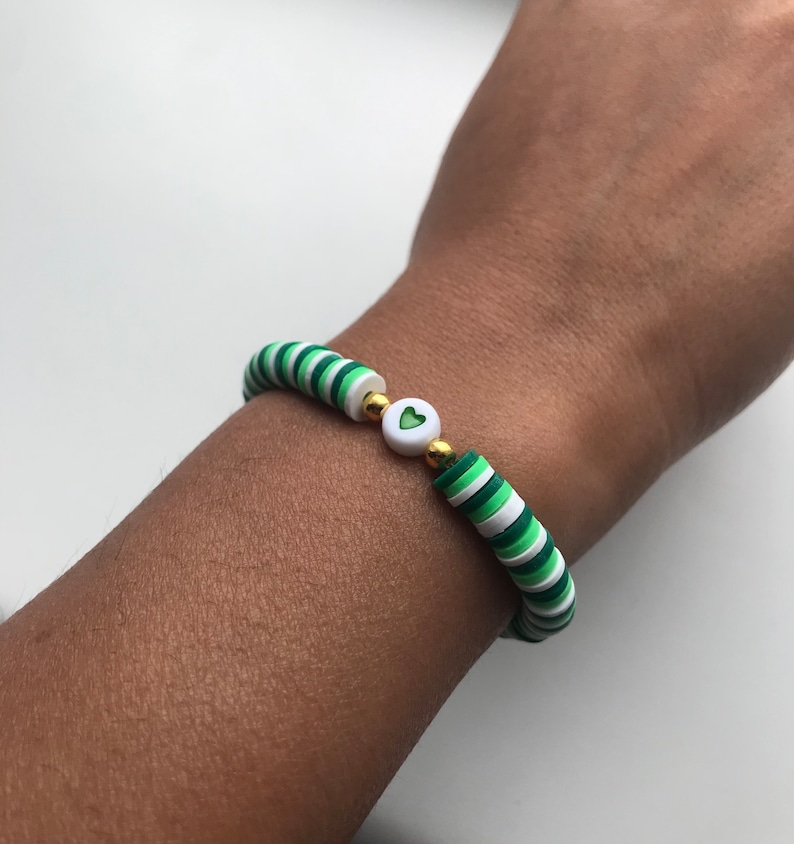 Cute Green Nature Themed Clay Bead Bracelets - Etsy