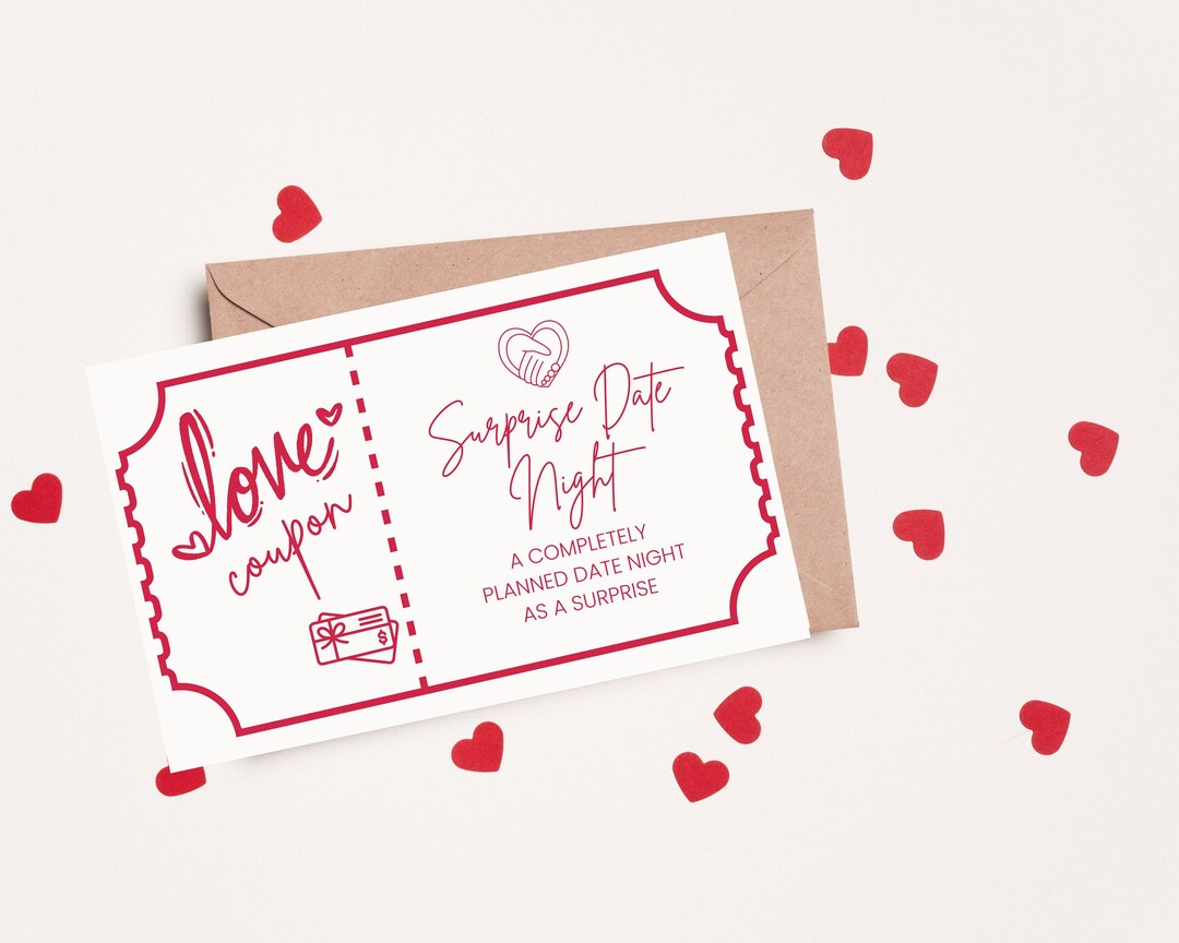 Printable Love Coupons | Editable Valentine's Day Gift Tag (canva ...