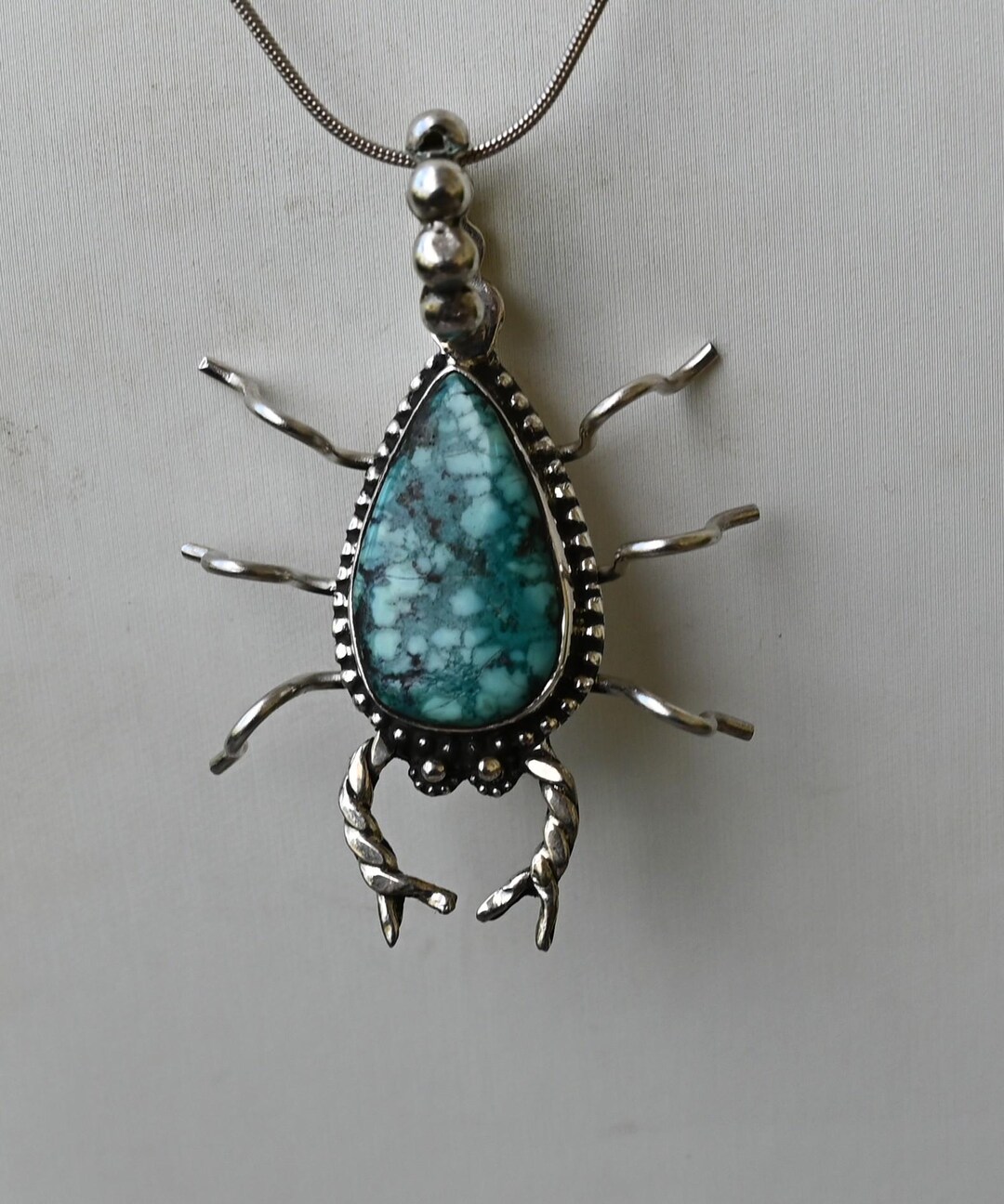 New Native American Scorpion Pendant (2 1/8 Inches) Sterling Silver and ...