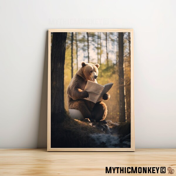 Funny Bear Print - Etsy