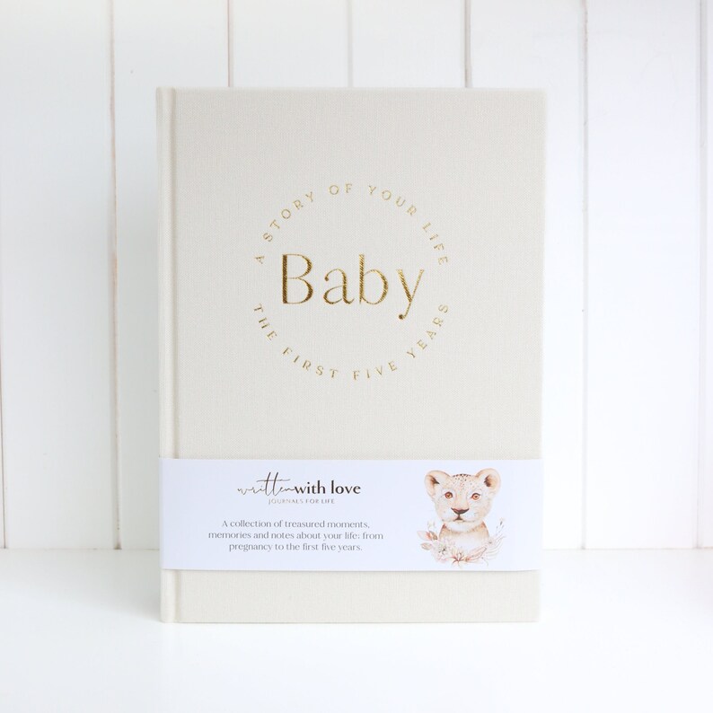 Baby Book | Linen Baby Memory Book | Pregnancy Journal | Baby Journal ...