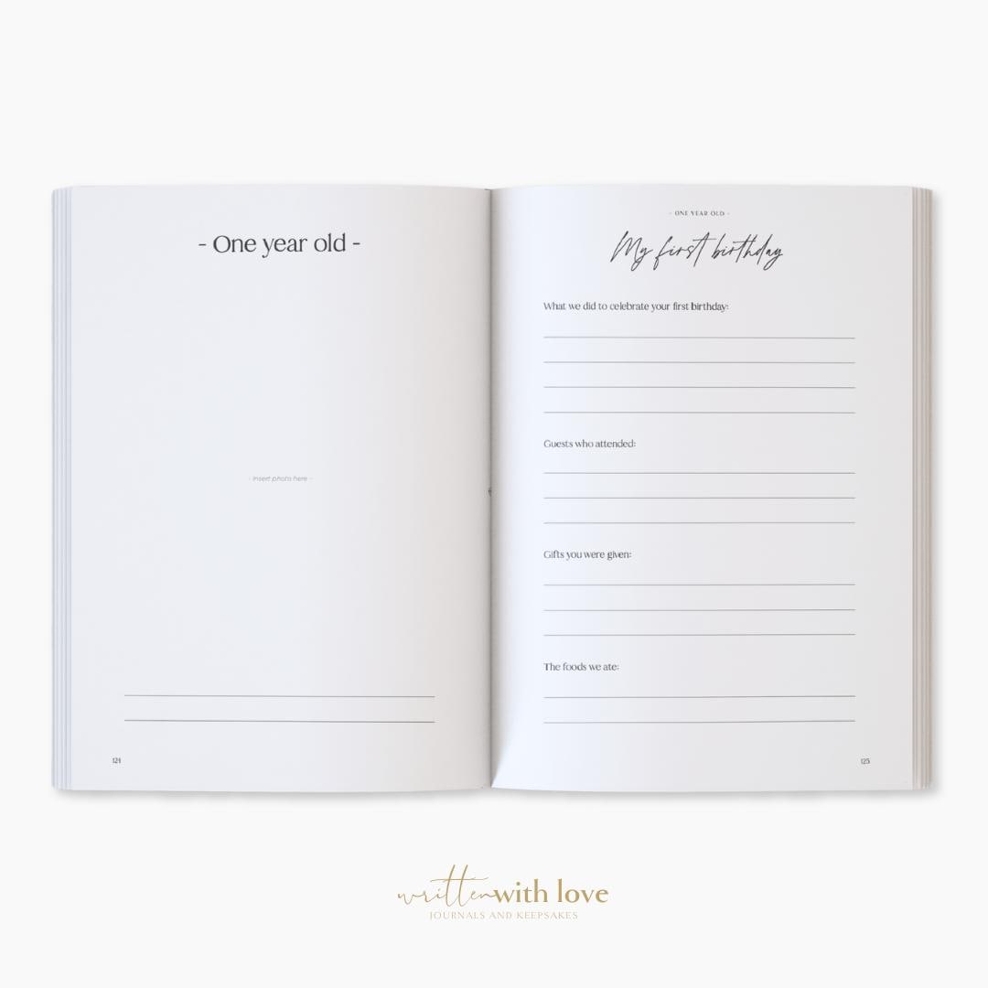 Baby Book | Linen Baby Memory Book | Pregnancy Journal | Sage Green ...