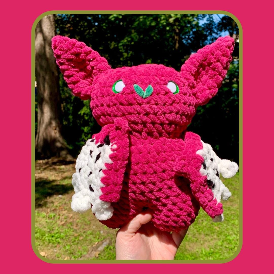 Dragon Fruit Bat Plushie Bat Bat Plushie Creepy Plushie Stuffed Animal ...
