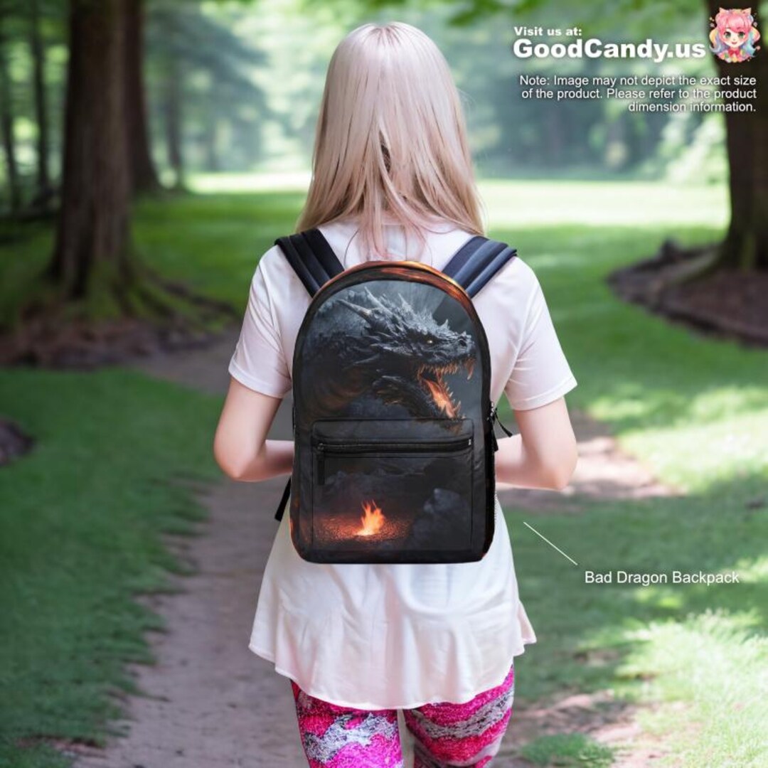 Dragon in Volcanic Lair Backpack | Fire Illustration | Unisex Classic ...