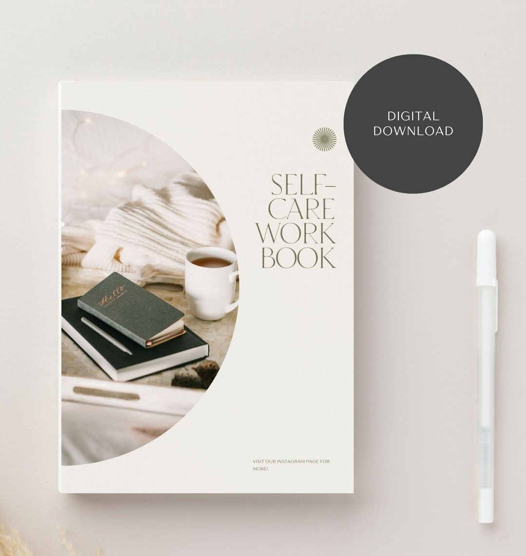 Self Care Workbook Printable Workbook for Wellness Mindful - Etsy