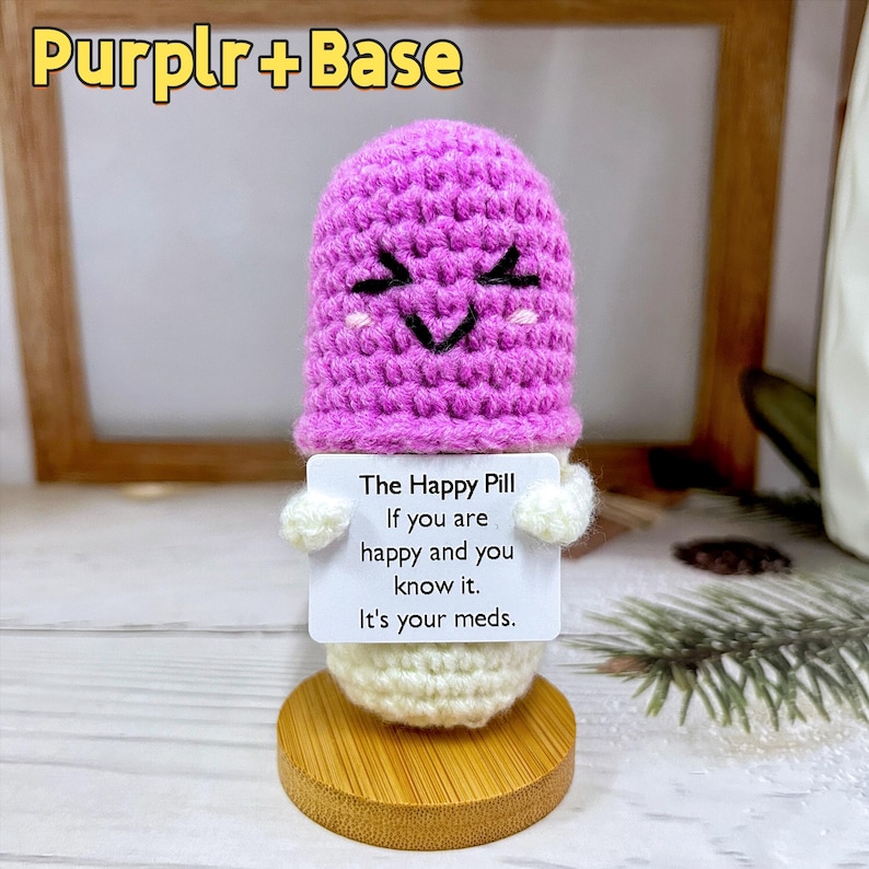 Handmade Crochet Chill Pill: Emotional Support Fidget Toy - Etsy