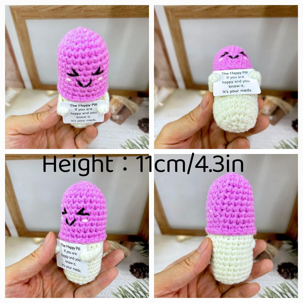 Handmade Crochet Chill Pill: Emotional Support Fidget Toy - Etsy