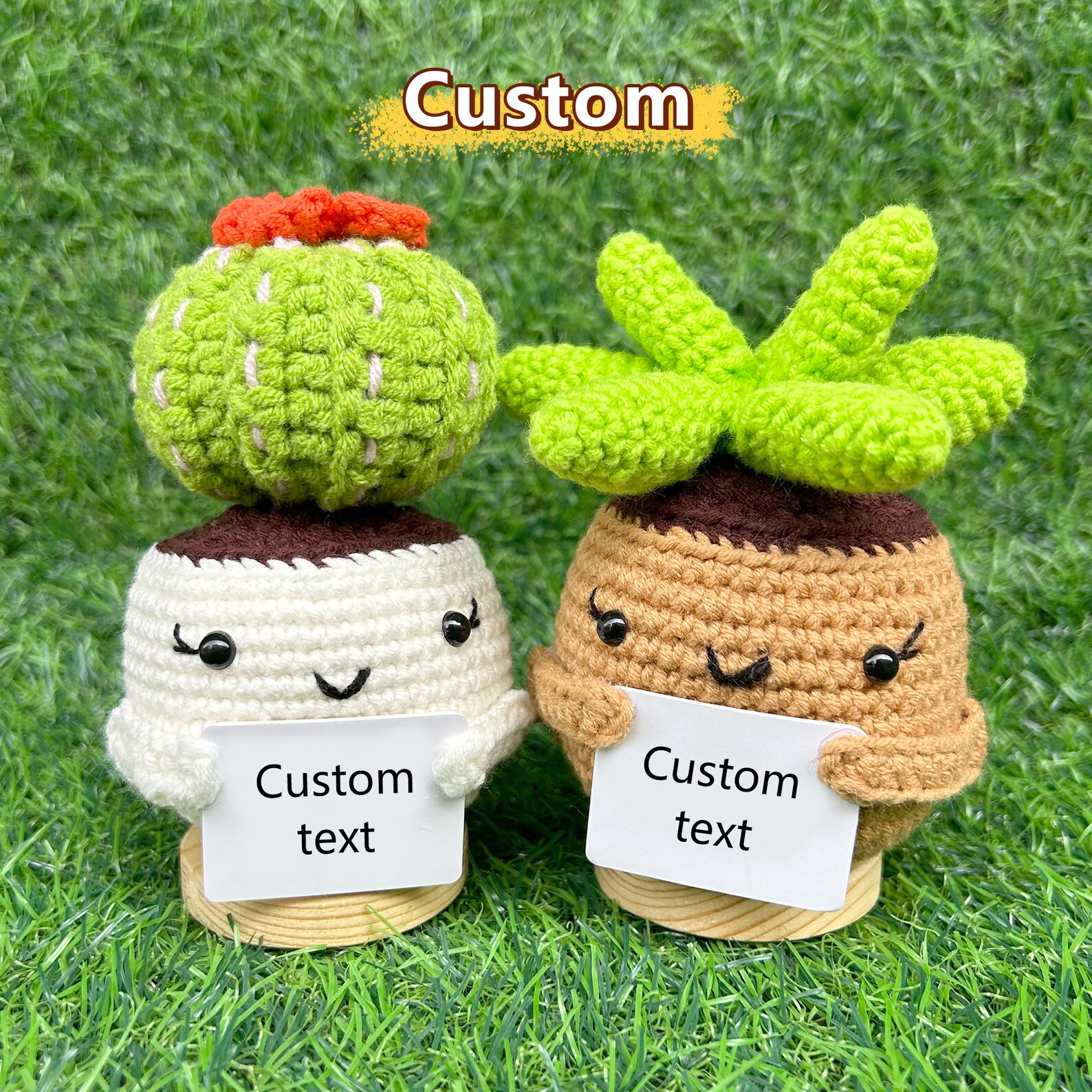 Crochet Cactus Succulent: Emotional Support Plant, Desk Decor ...