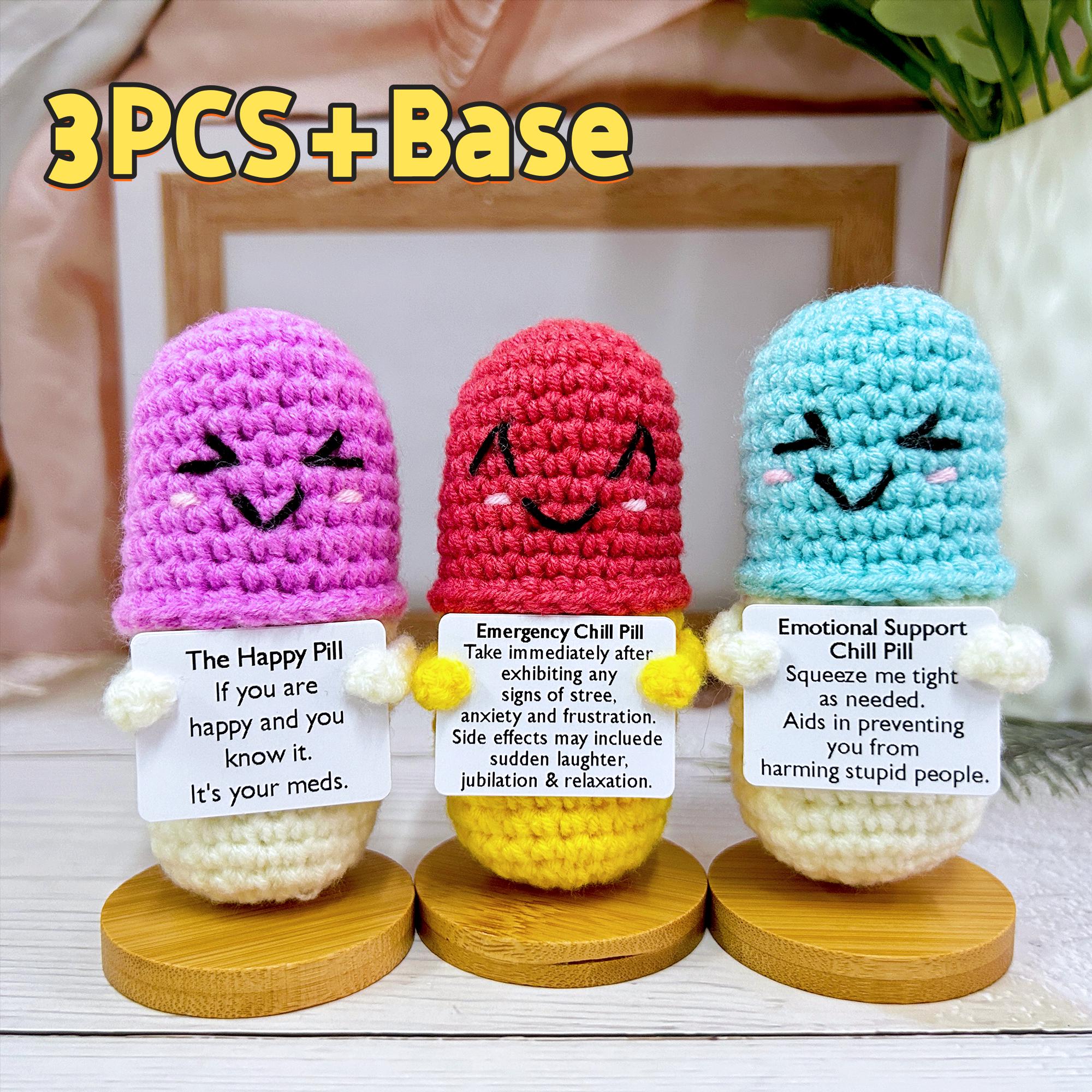 Handmade Crochet Chill Pill: Emotional Support Fidget Toy - Etsy