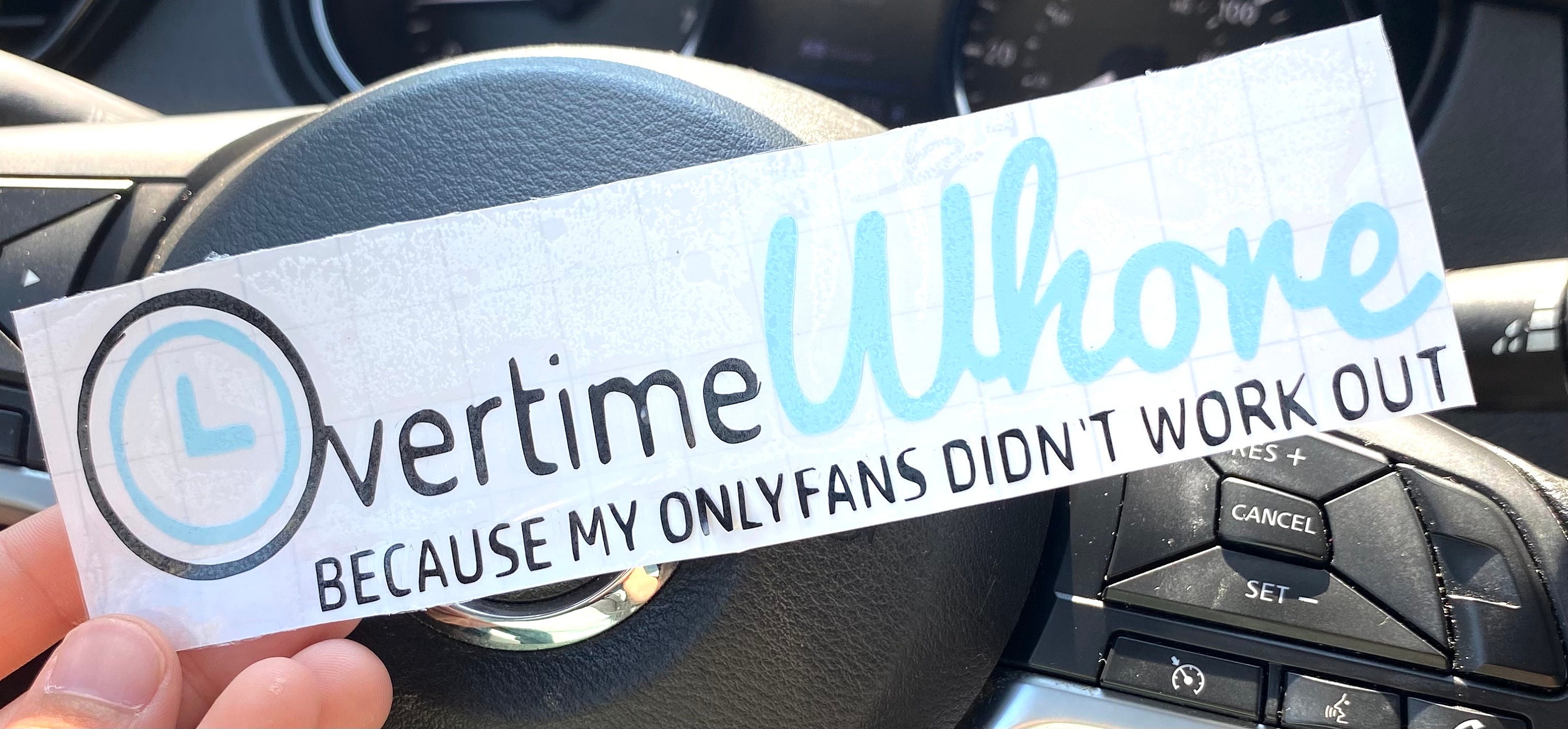 Overtime Over Only Fans Decal - Etsy