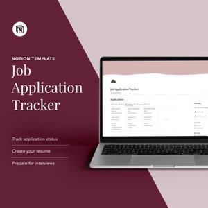 Job Application Tracker Notion Template Job Interview - Etsy