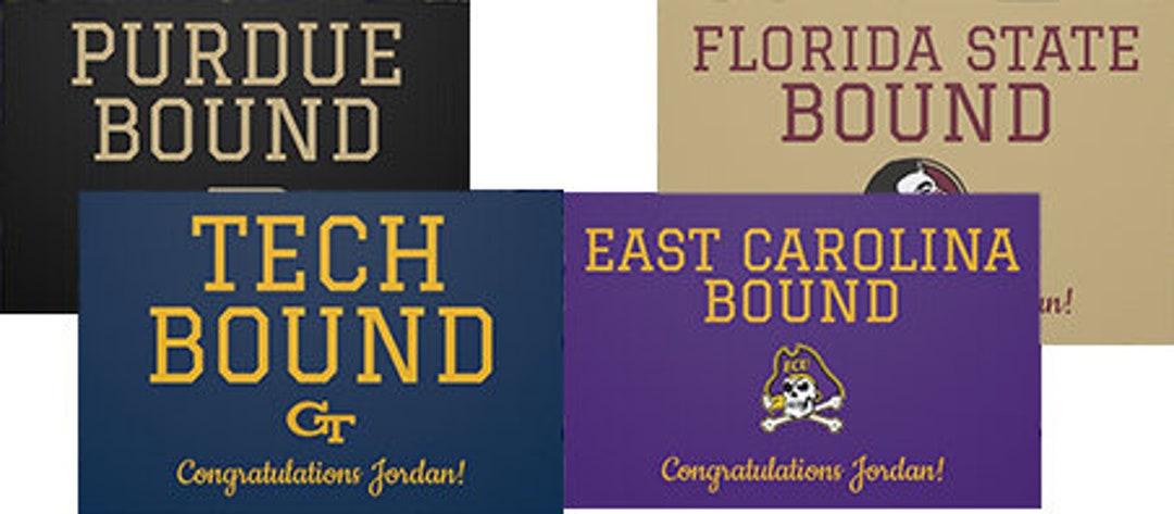 College University Acceptance Plastic Yard Sign With Personalized ...