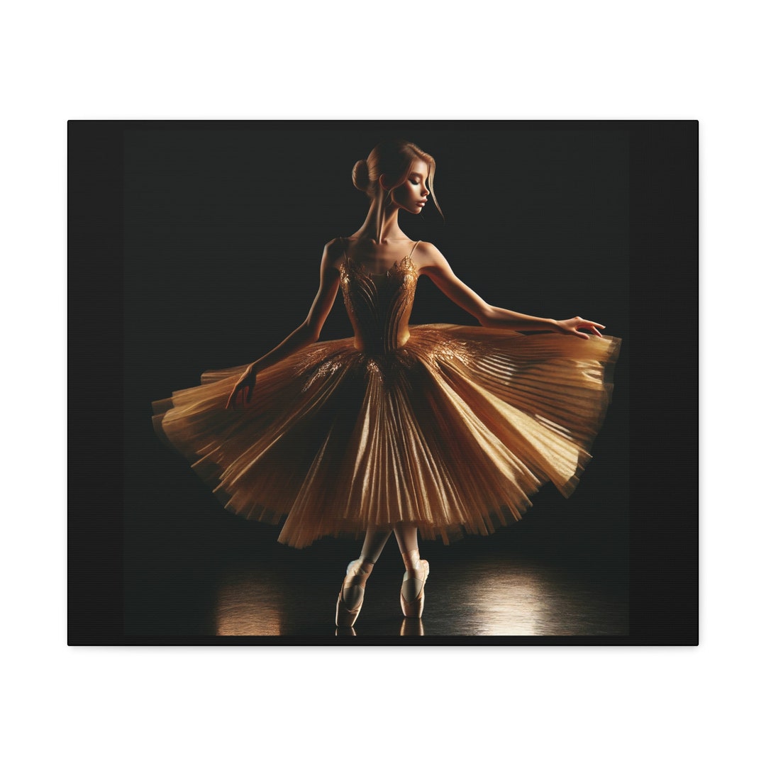 Elegant Ballet Dancer Canvas Gallery Wrap - Artistic Home Decor - Etsy