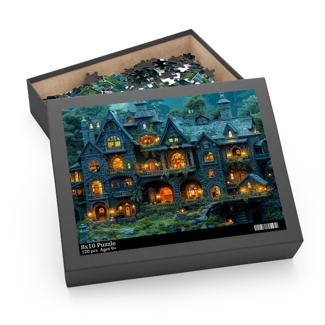 Scary House Jigsaw Puzzle | High-quality Chipboard | 120/252/500 Pieces ...
