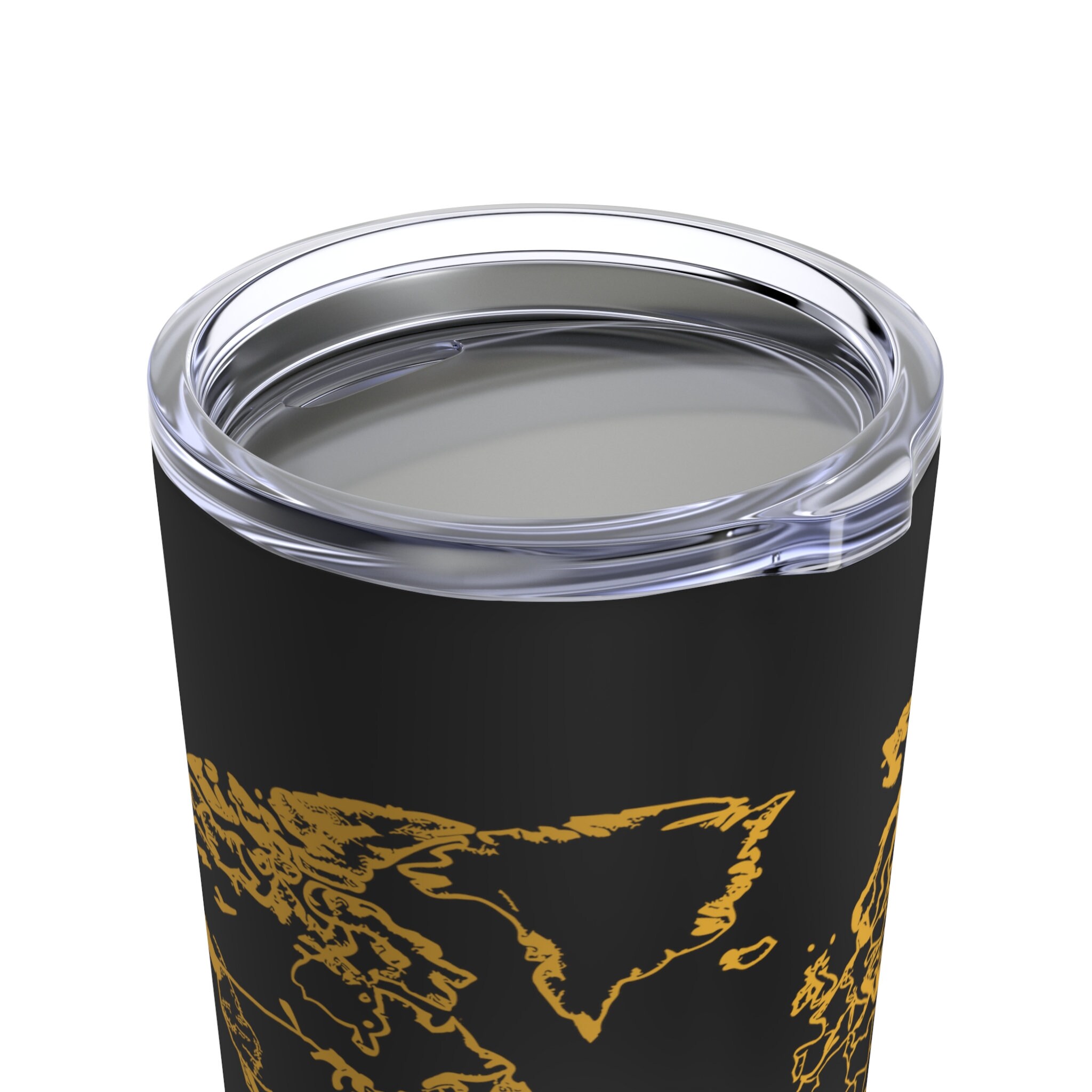 World Map Tumbler, Gold Line Art, Travel Gift, 20oz Insulated - Etsy