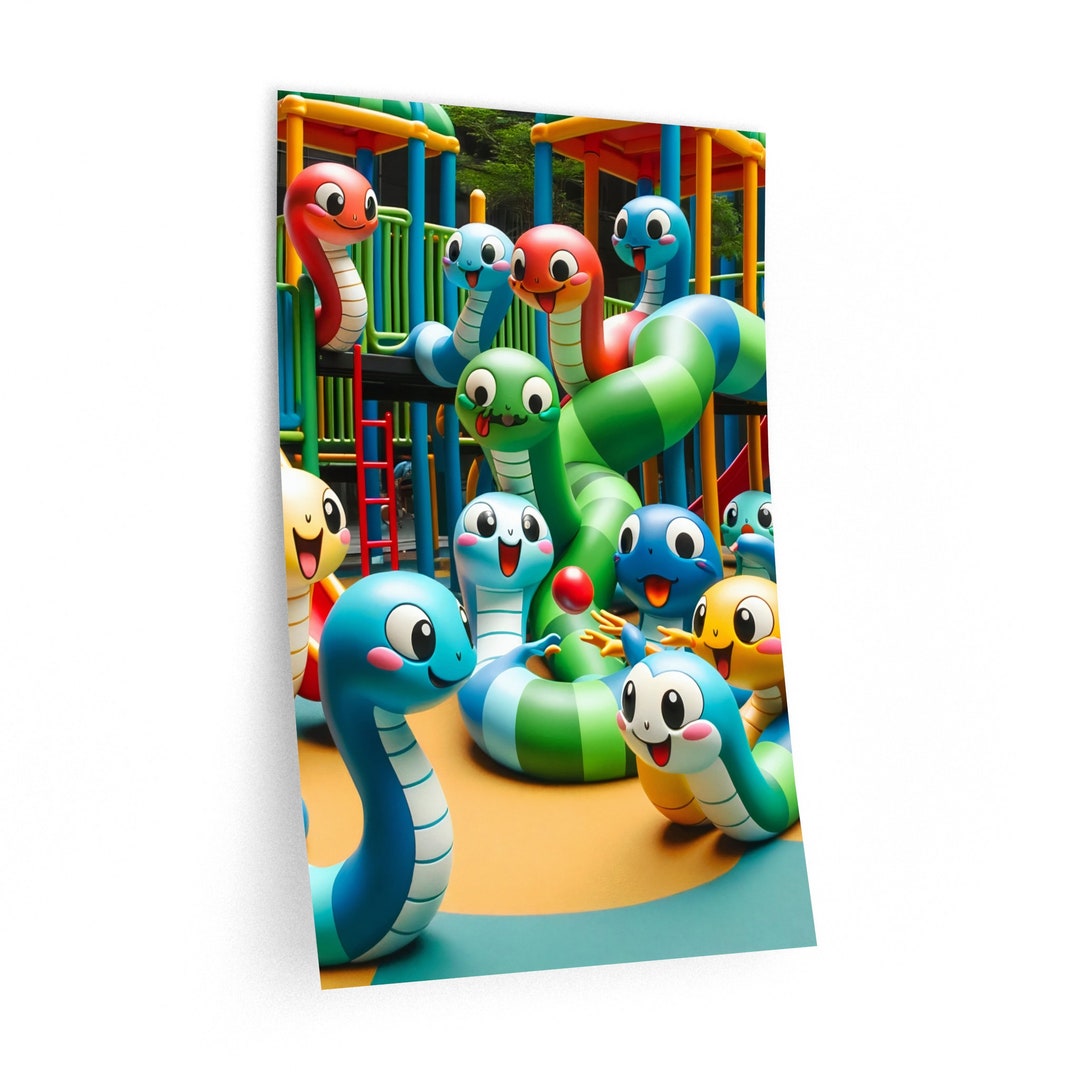 Colorful Playful Snakes Wall Decals for Kids Rooms Fun and Reusable ...