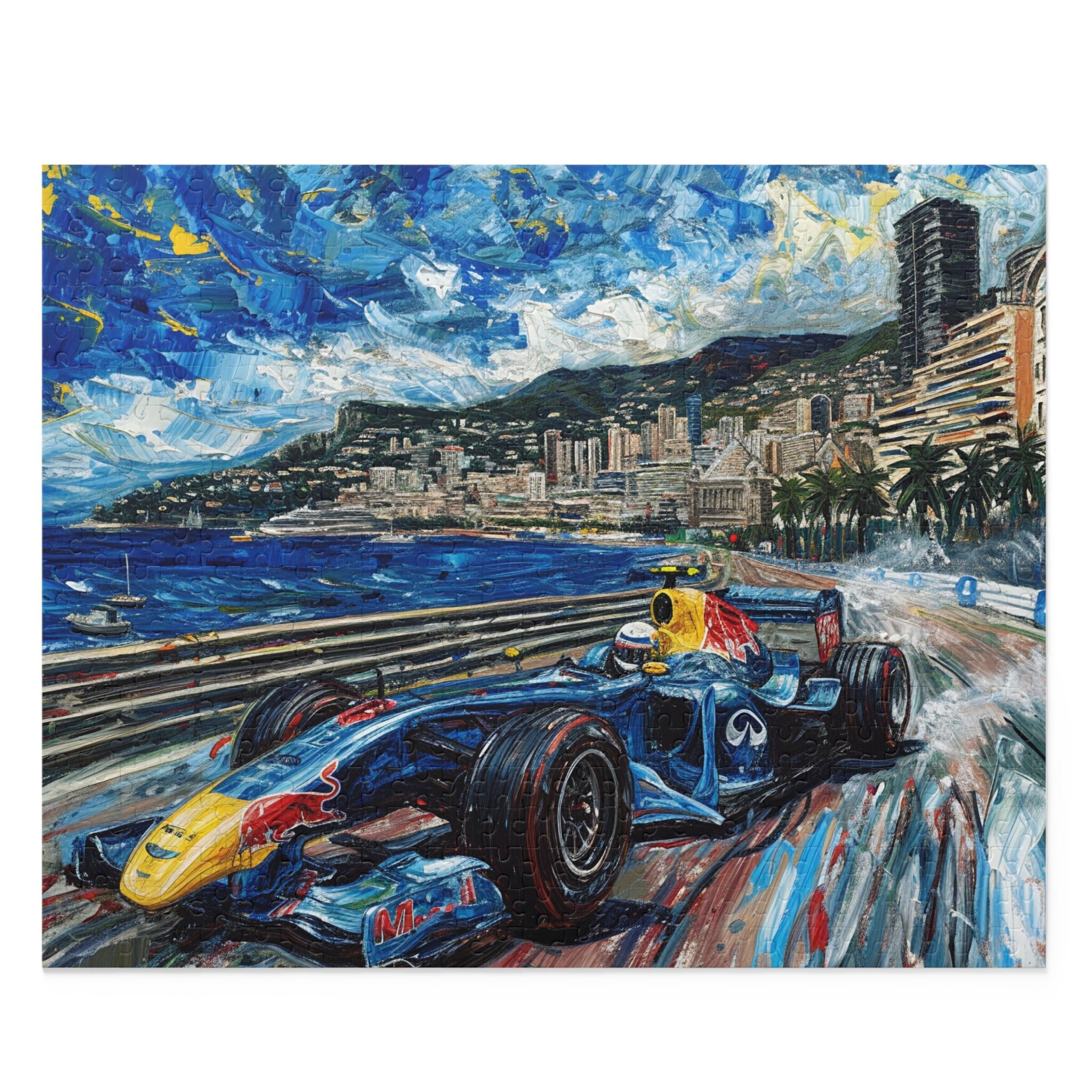 Van Gogh Style Formula 1 Monaco Jigsaw Puzzle - Etsy