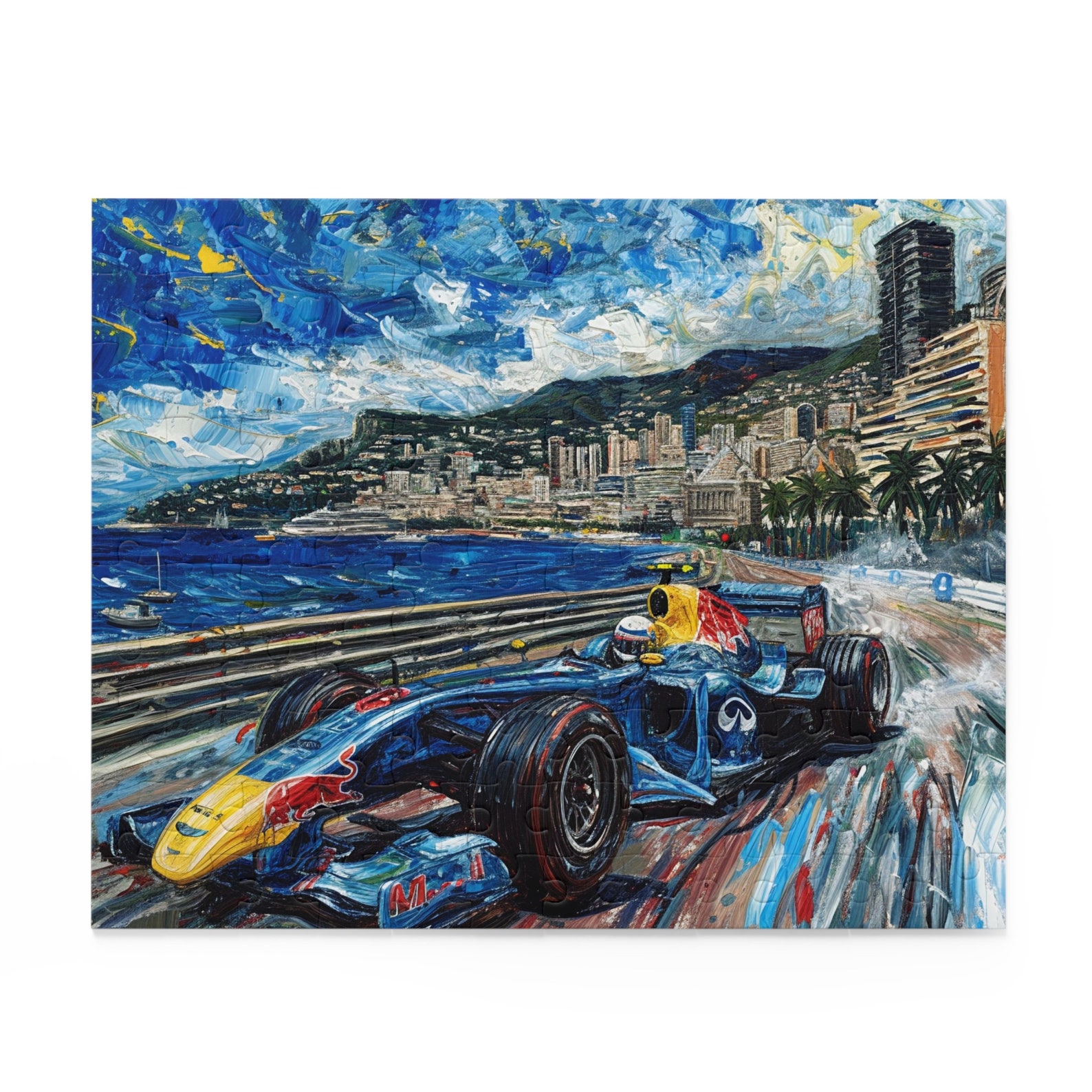 Van Gogh Style Formula 1 Monaco Jigsaw Puzzle - Etsy