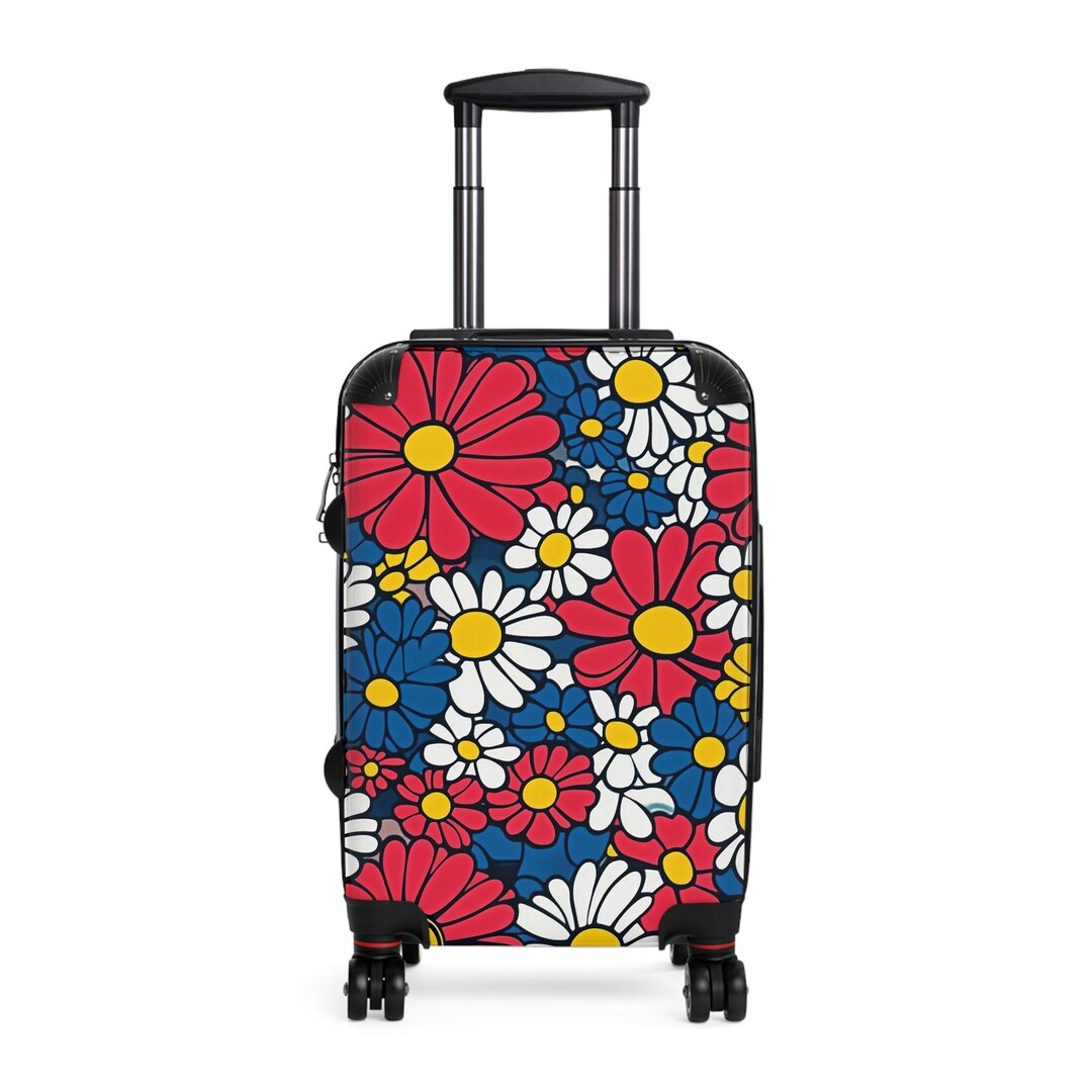 Keith Haring Style Flower Suitcase - Vibrant Artistic Luggage With 360 ...