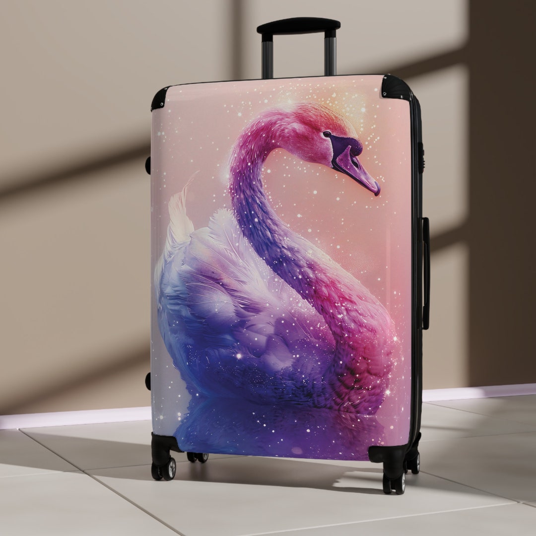 Swan Neon Gradient Suitcase | Light Blue, Turquoise & Purple | Travel ...