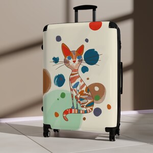 Cartoon Cat Suitcase - Stylish Travel Companion for Cat Lovers - Etsy