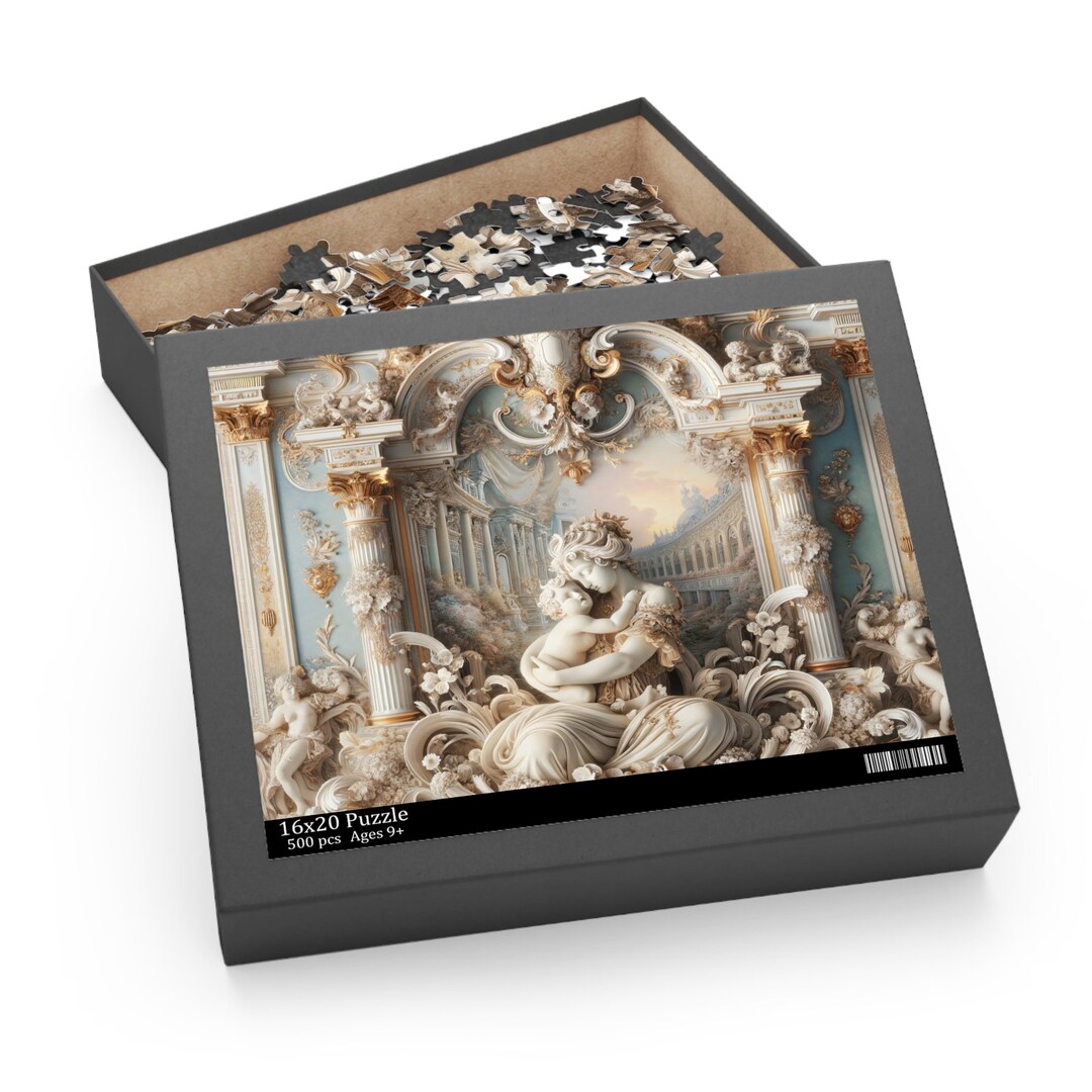 Vintage Rococo Puzzle | Mother and Child Art | 120, 252, 500-piece ...