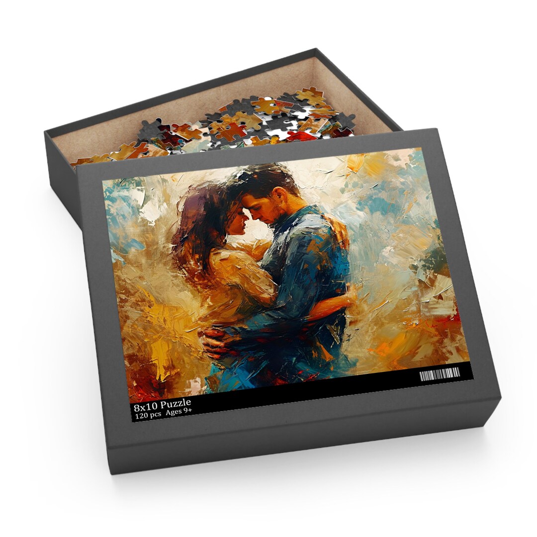 Romantic Couple Jigsaw Puzzle – Valentine's Day Gift, Chipboard - Etsy