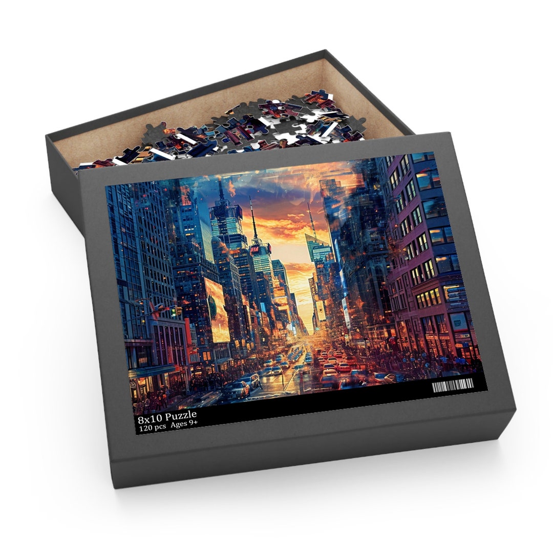 Vibrant Cityscape Jigsaw Puzzle – Colorful Home Decor - Etsy