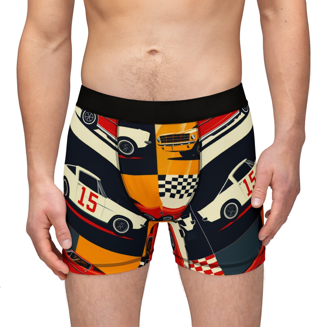 NASCAR Vintage Men's Boxers - Stretchy & Soft Polyester-spandex Blend ...