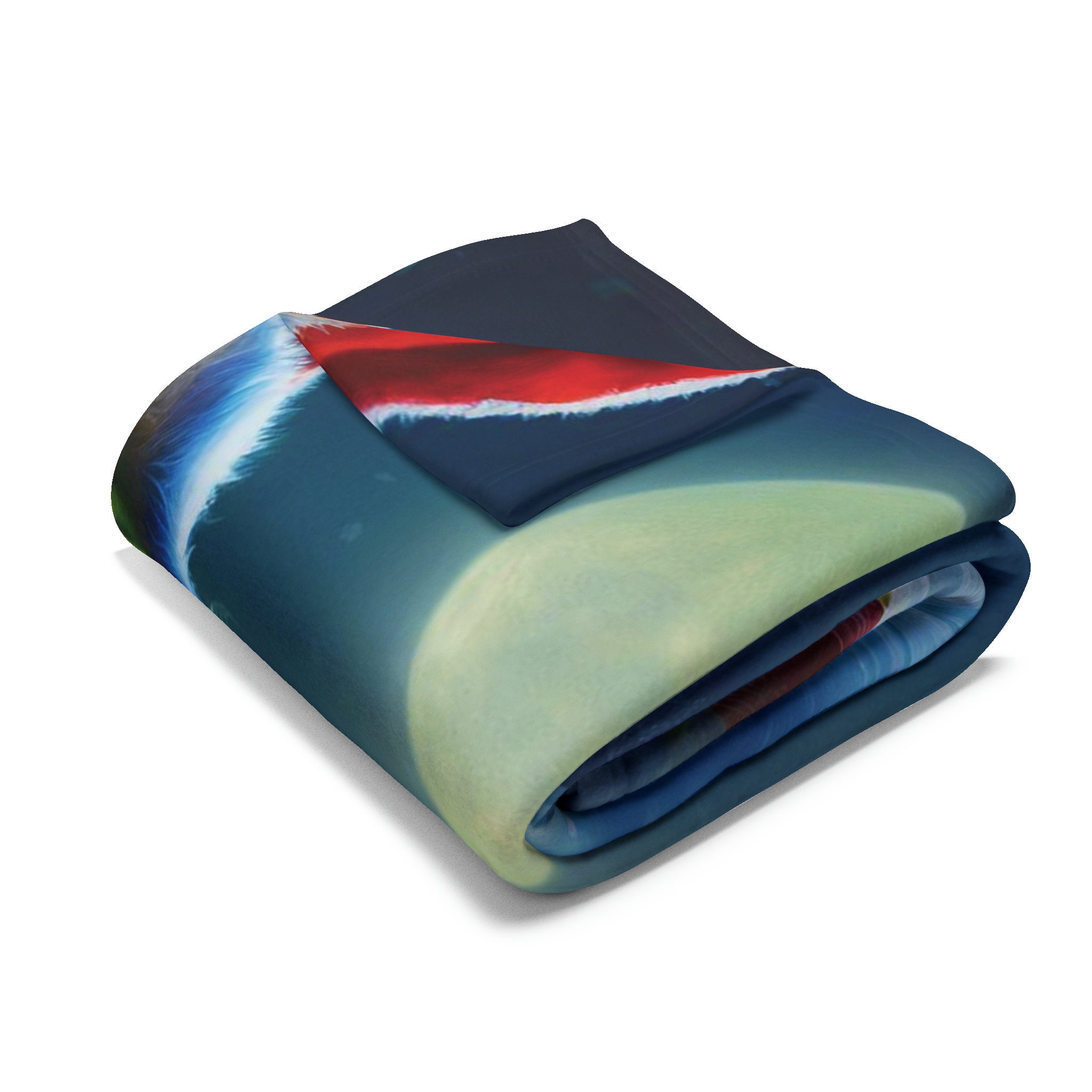 Grinch Peering at Whoville Fleece Blanket - Cozy Christmas Gift ...
