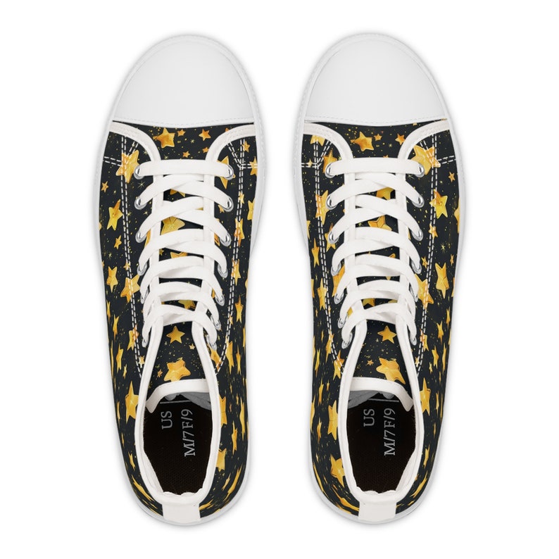Gold Star Women's High Top Sneakers Stylish and Comfortable Canvas ...