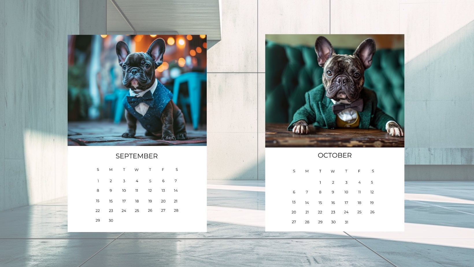 French Bulldog Digital Calendar PDF - A5 Downloadable Planner With ...