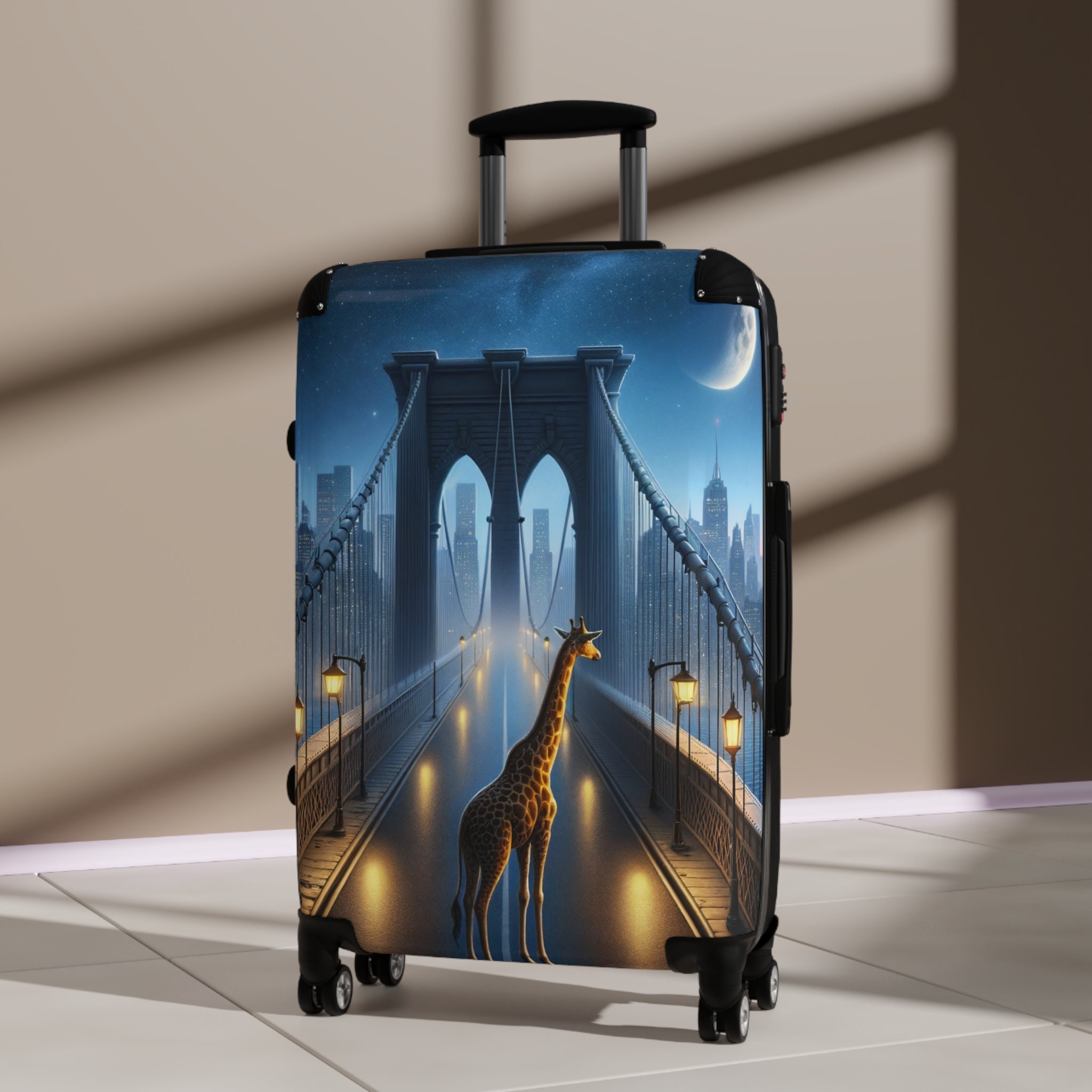 Giraffe City Night Bridge Suitcase - Stylish Travel Luggage - Etsy