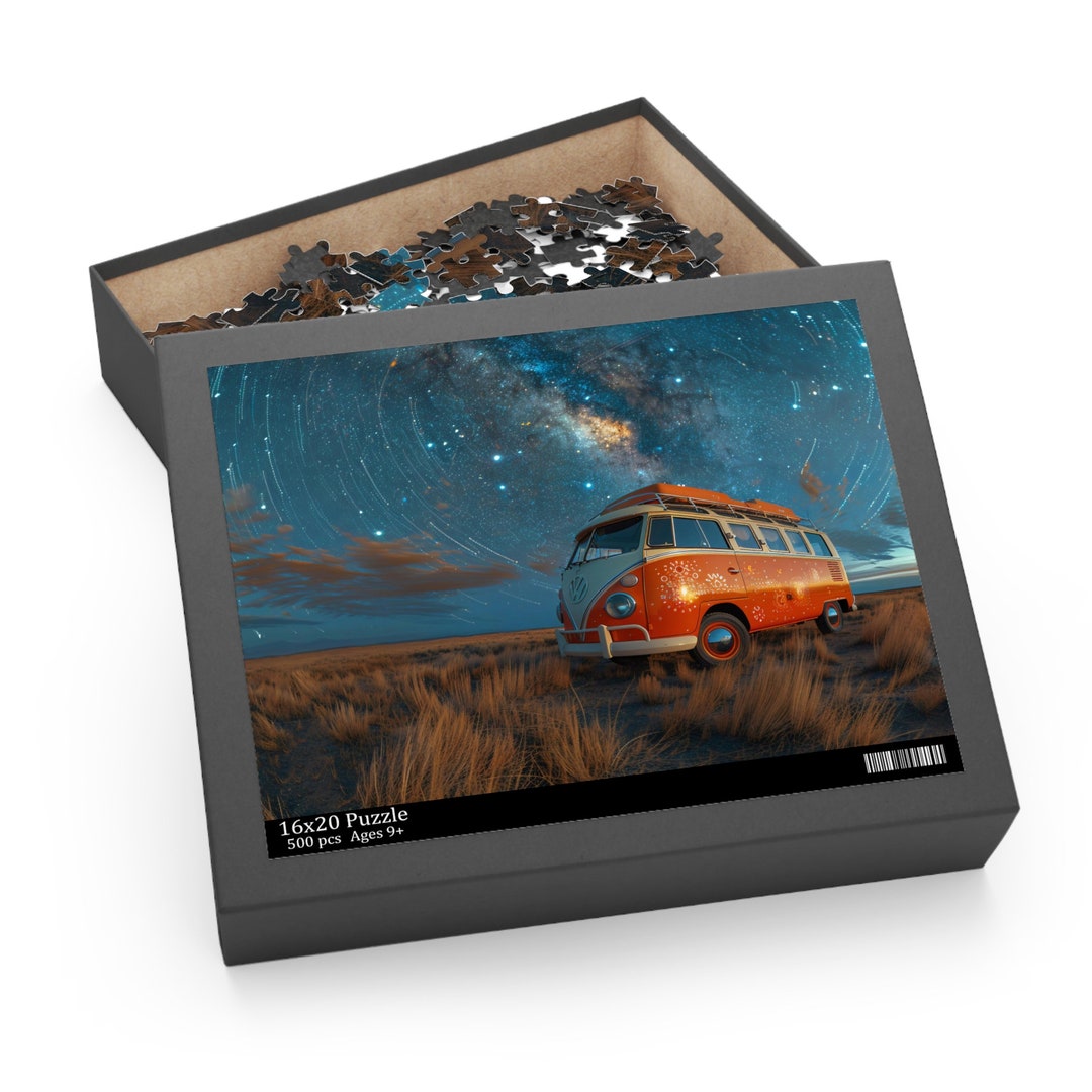 Starry Night VW Bus Jigsaw Puzzle Eco-friendly Gift 3 Sizes Available ...