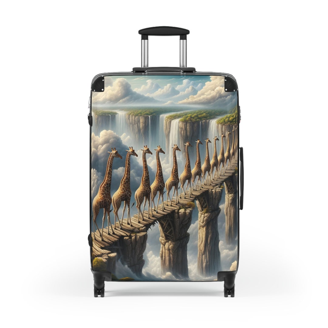 Stylish Giraffe-print Suitcase: Durable & Spacious Travel Essential - Etsy