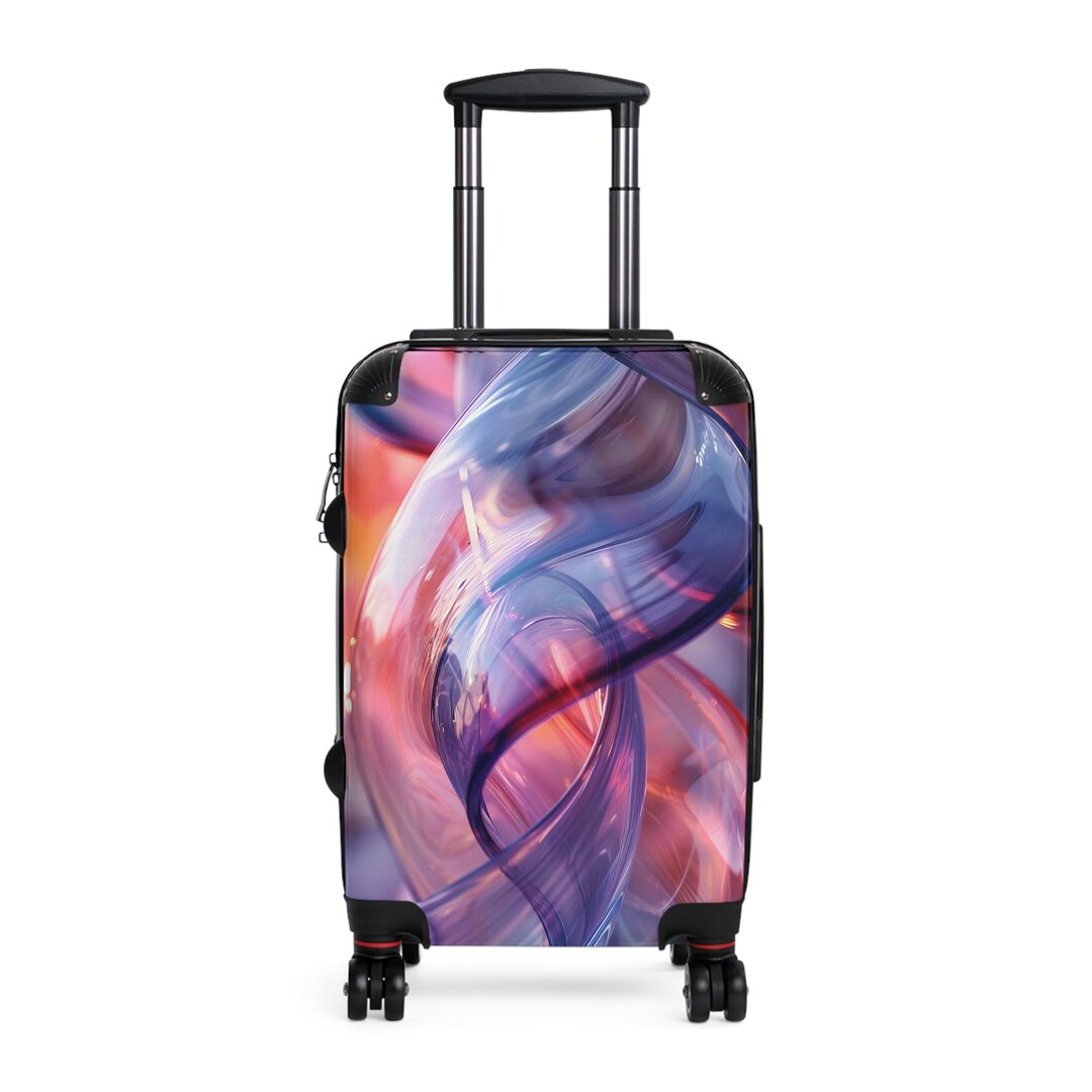 Stylish Suitcase in Light Violet & Gray With Organic Shapes - Curved ...