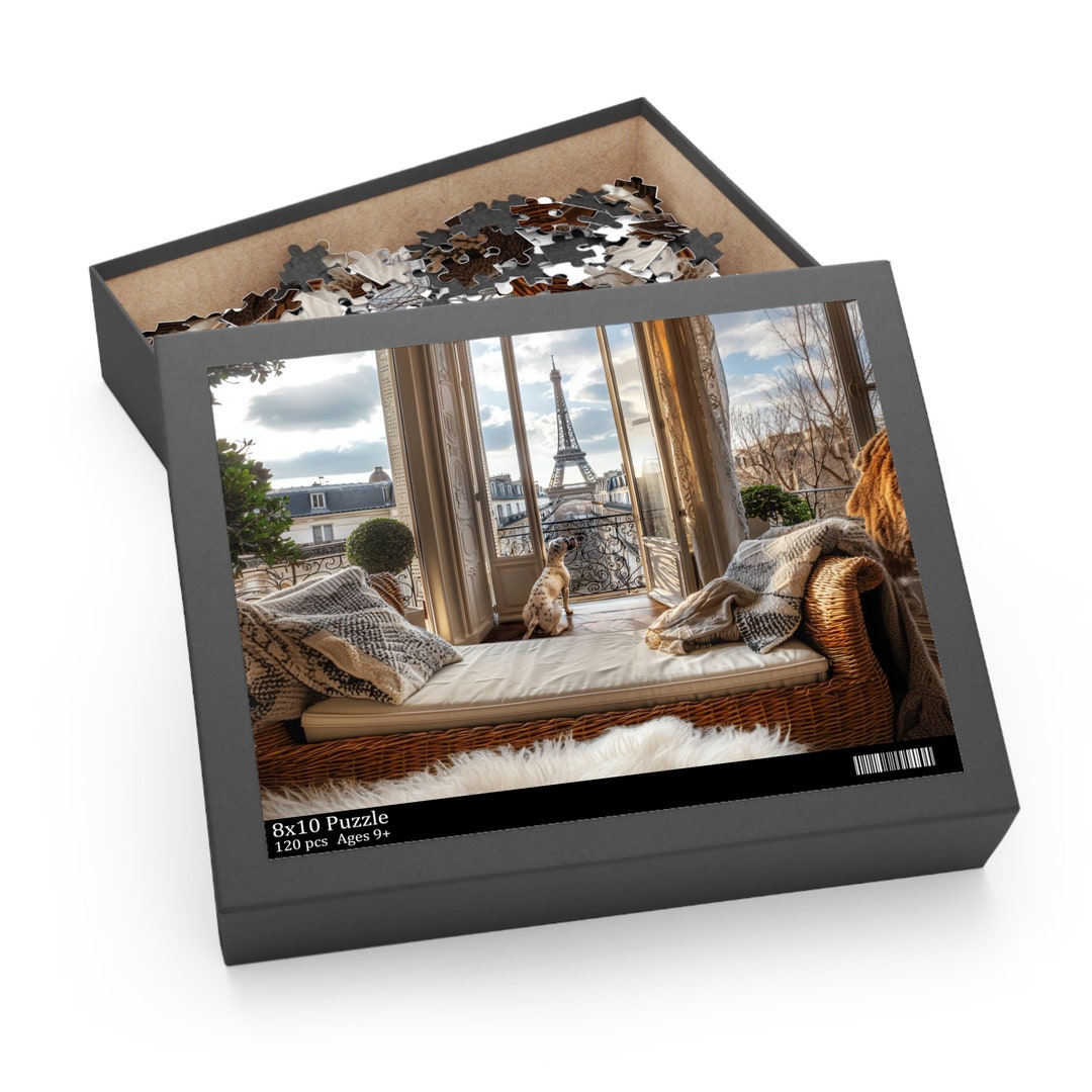Eiffel Tower Jigsaw Puzzle – Paris Balcony View, Gift Box - Etsy