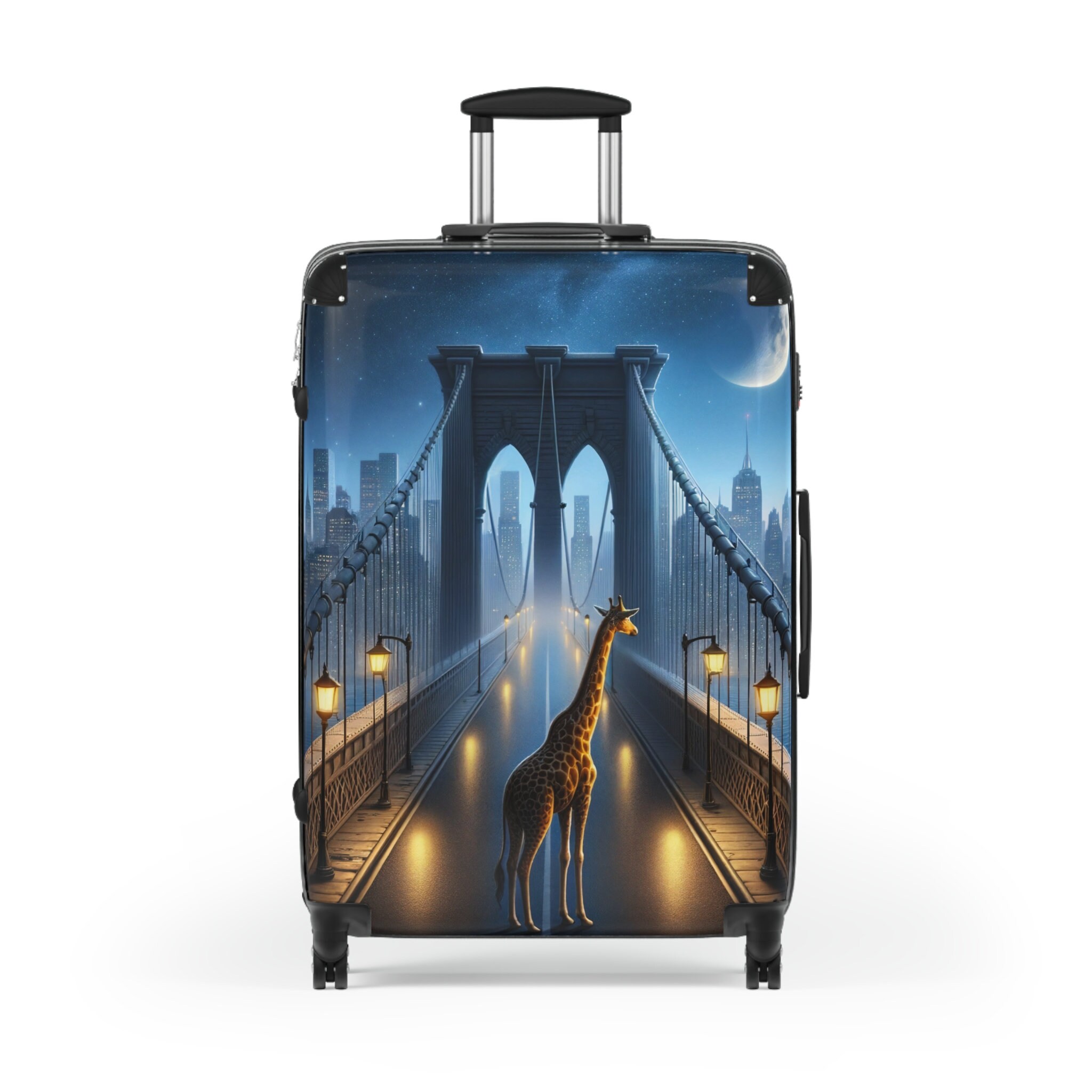 Giraffe City Night Bridge Suitcase - Stylish Travel Luggage - Etsy