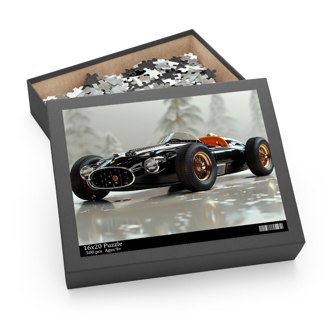 Retro Formula 1 Car 1950 Puzzle - Vintage Formula One Jigsaw, Gift for ...