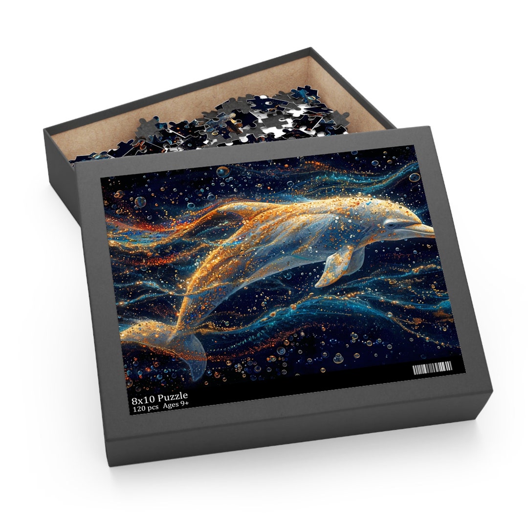 River Dolphin Jigsaw Puzzle – Bubbly River Crossing, Gift-ready - Etsy