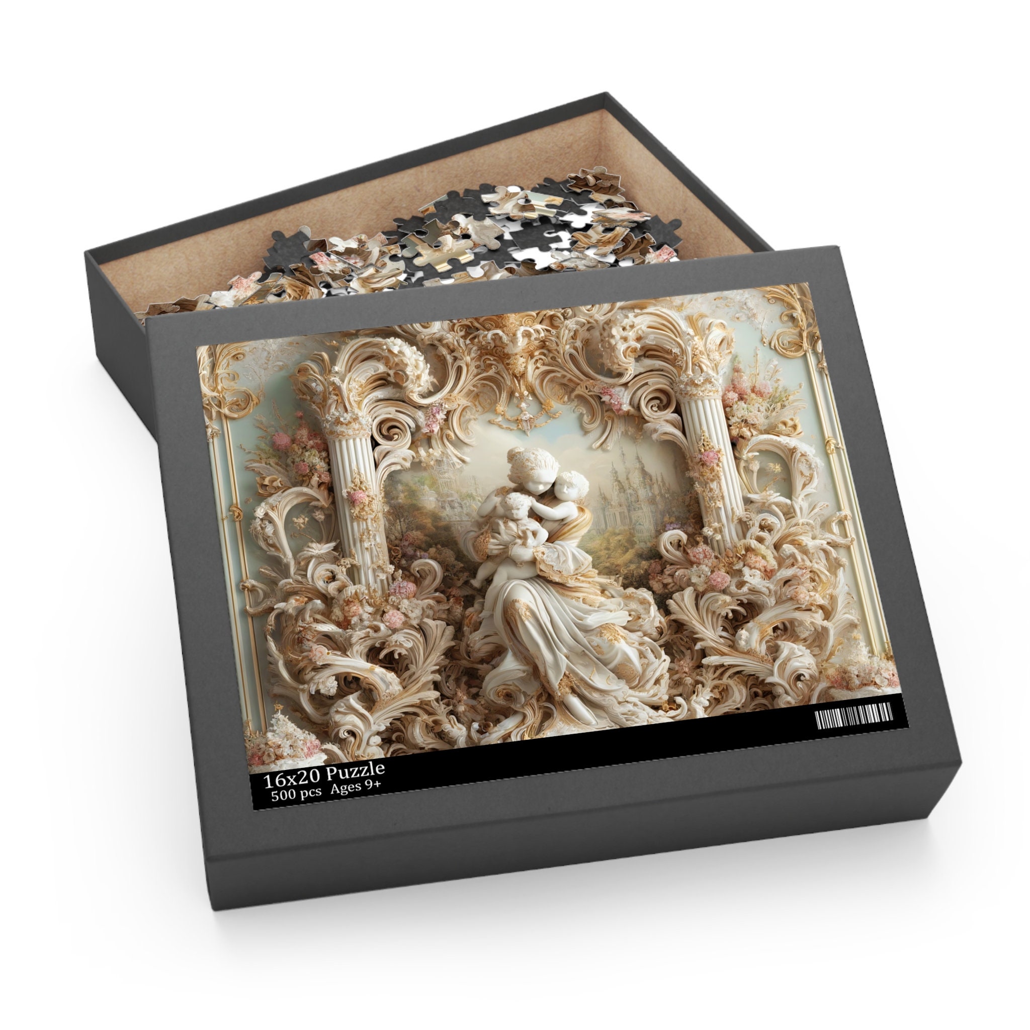 Vintage Rococo Puzzle | Mother and Child Art | 120, 252, 500-piece ...