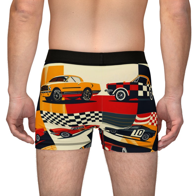 NASCAR Vintage Men's Boxers - Stretchy & Soft Polyester-spandex Blend ...