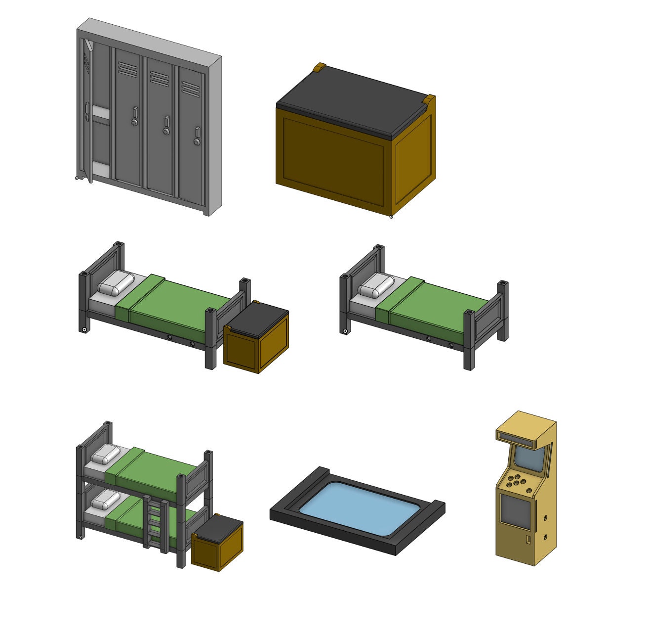 1:12 Scale Barracks Accessories for Military Base - Etsy