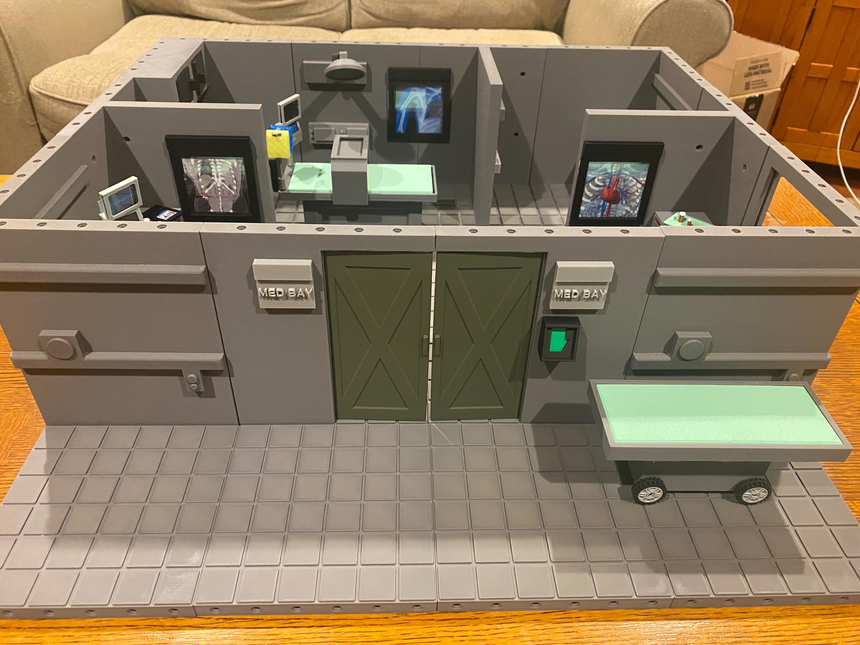 1:12 Scale Modular HQ Expansion. Med Center STL Files - Etsy