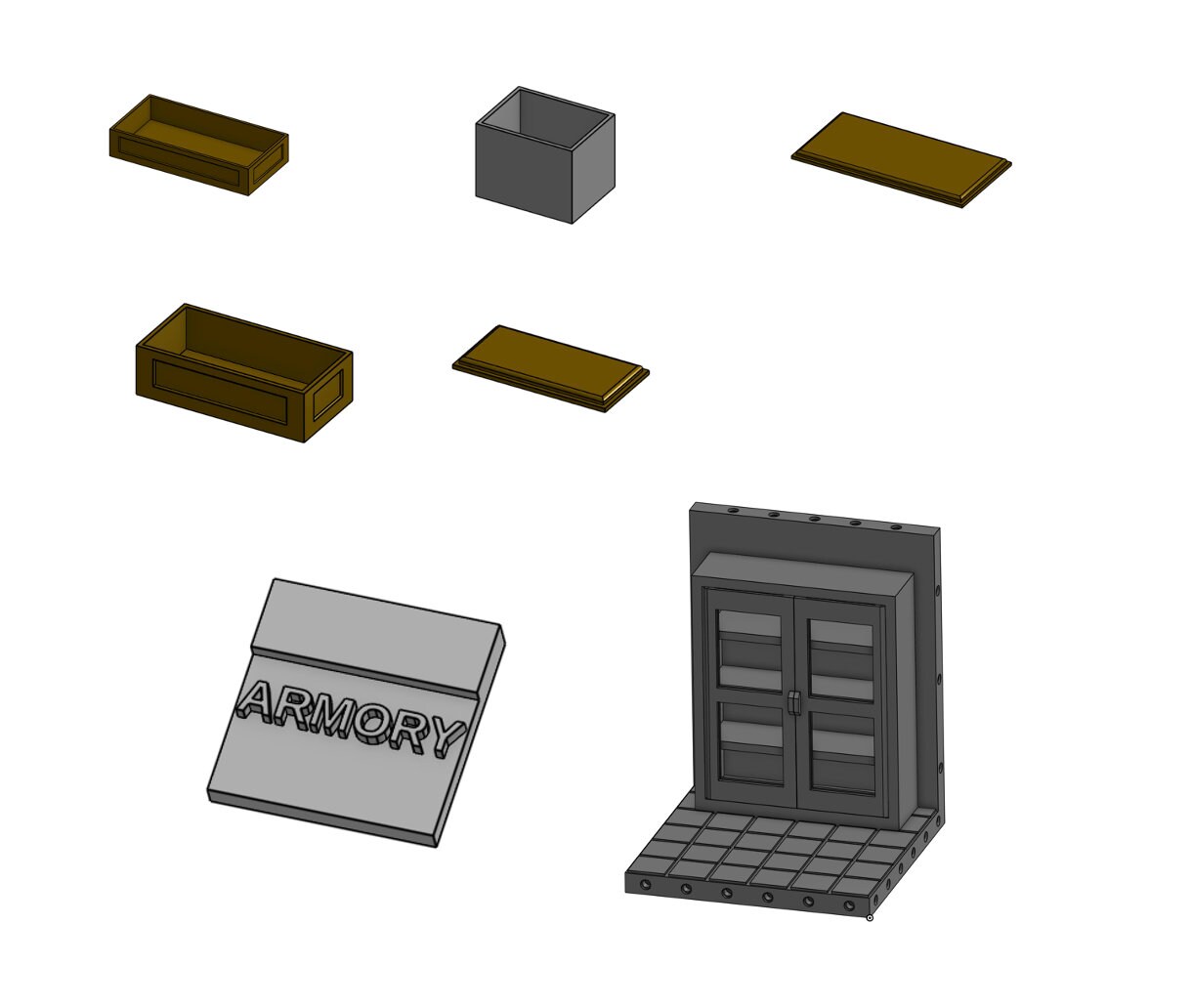 1:12 Scale Walk-in Armory Accessory Set for '83 HQ STL Files - Etsy